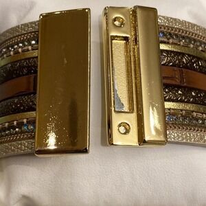 SAACHI | Jewelry | New Saachi Bracelet Layered Gold Magnet Cuff ...